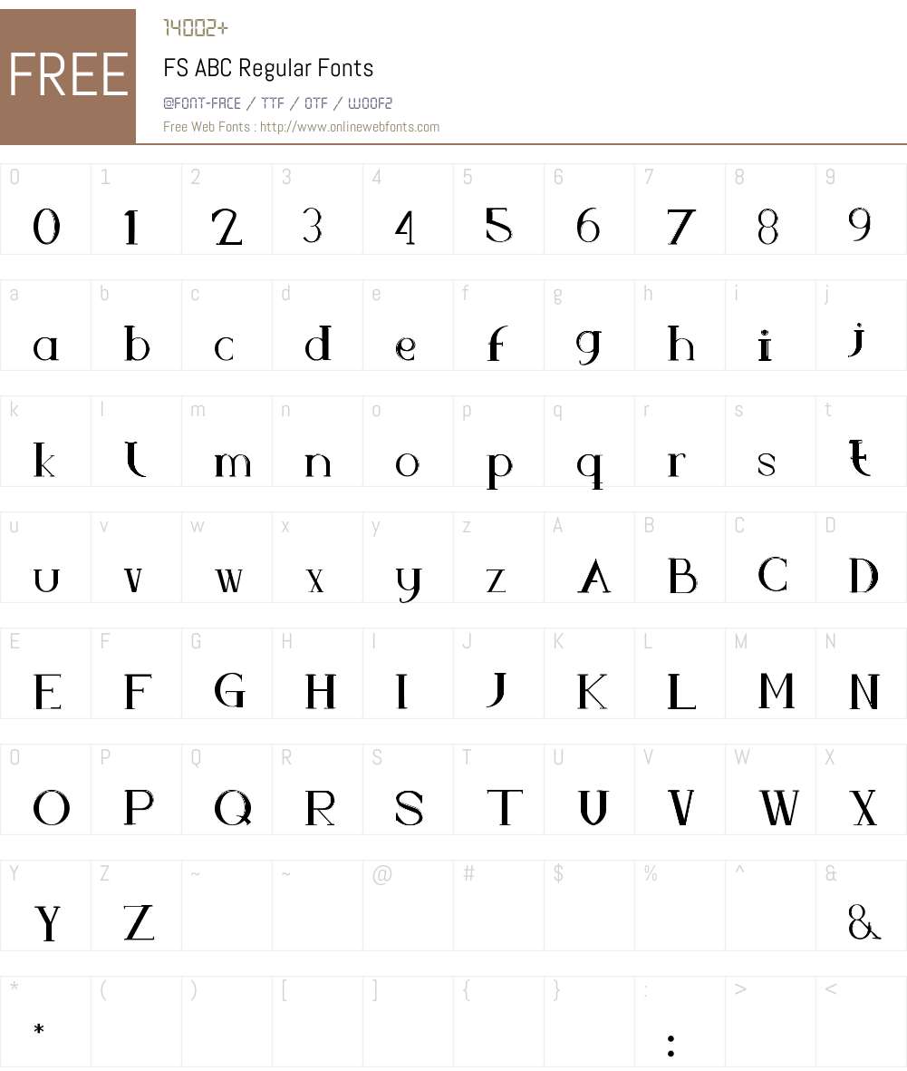 FS ABC 1.00 Fonts Free Download - OnlineWebFonts.COM
