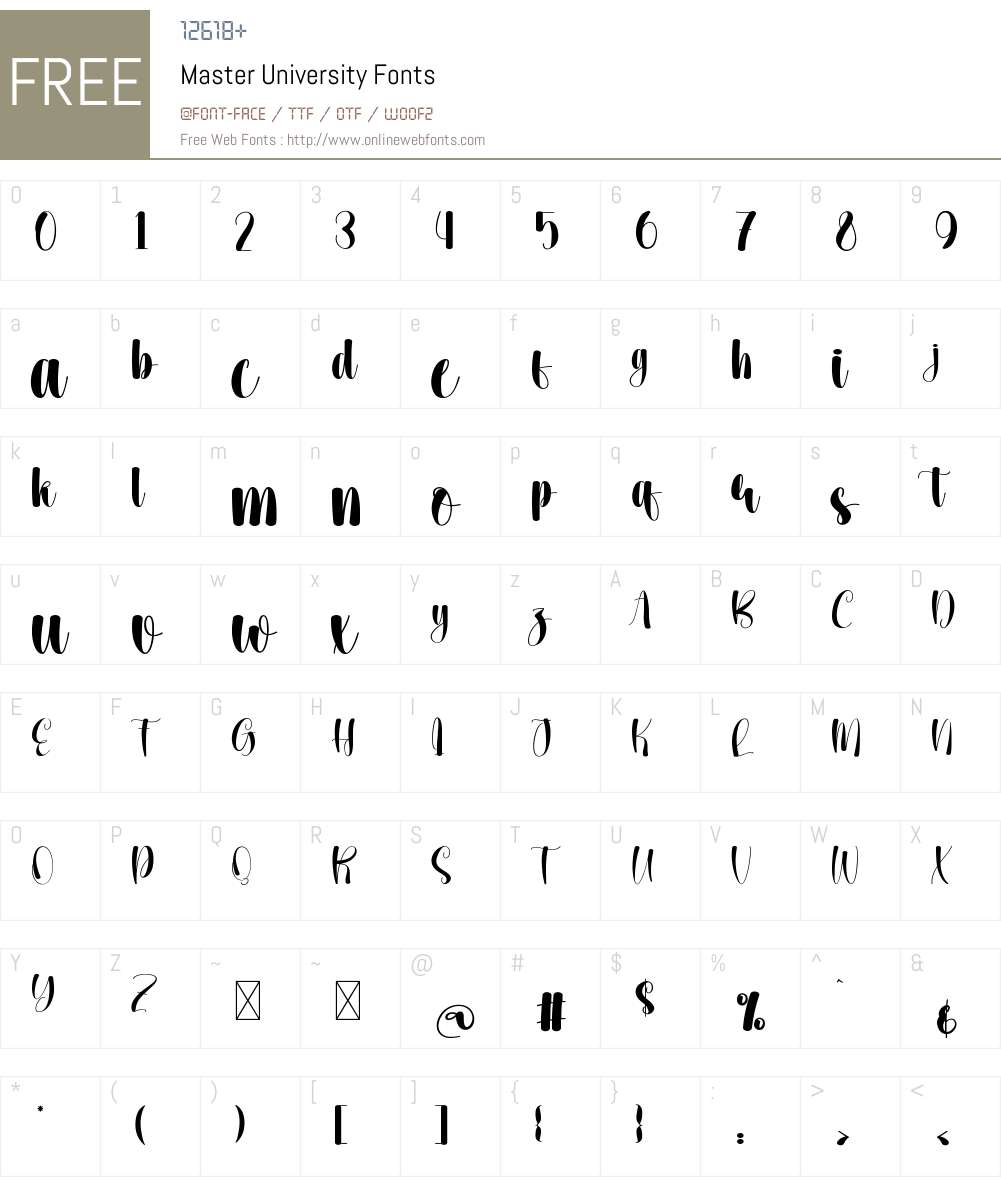 Master University 1.002;Fontself Maker 3.5.8 Fonts Free Download ...