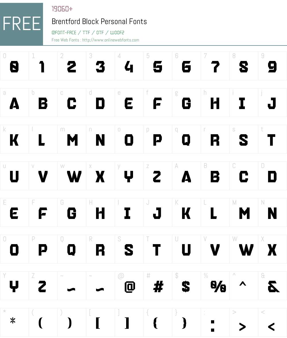 Brentford Block Personal 1.004;Fontself Maker 3.5.8 Fonts Free Download ...