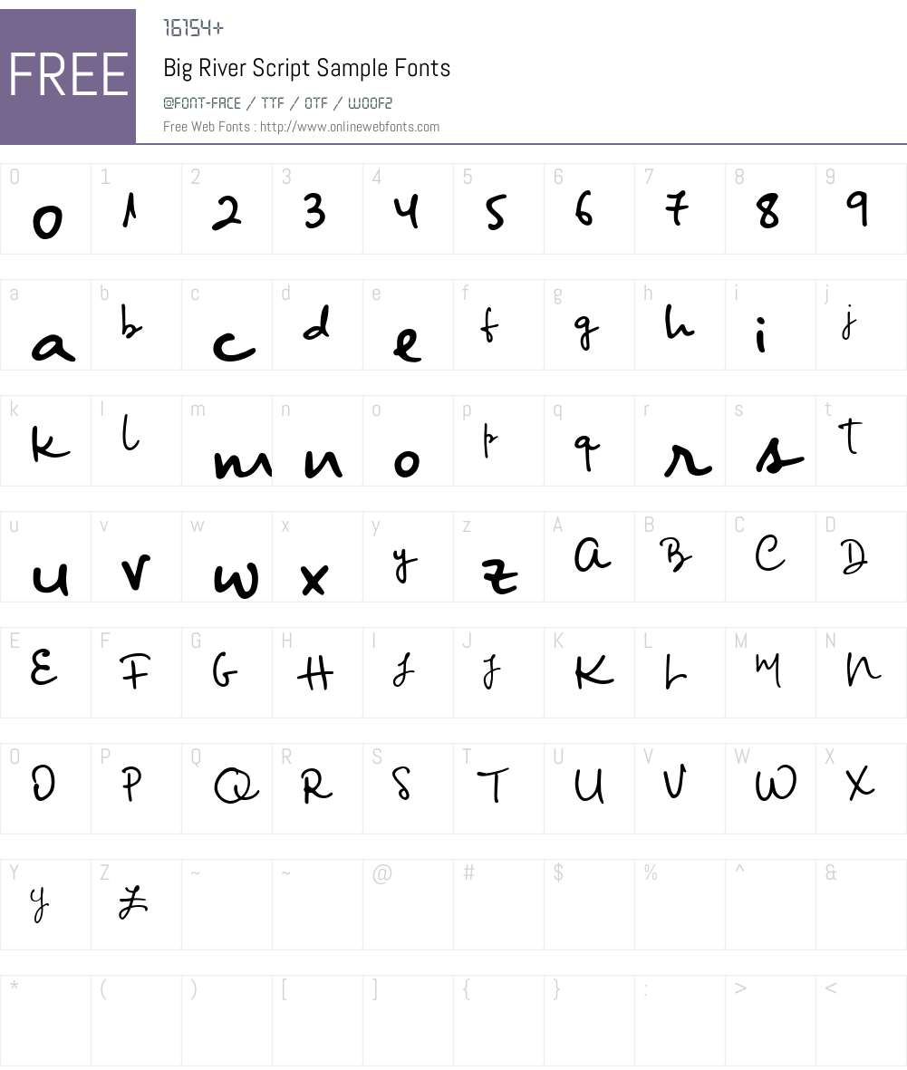 Big River Script Sample 1.000 2018 initial release Fonts Free Download - OnlineWebFonts.COM
