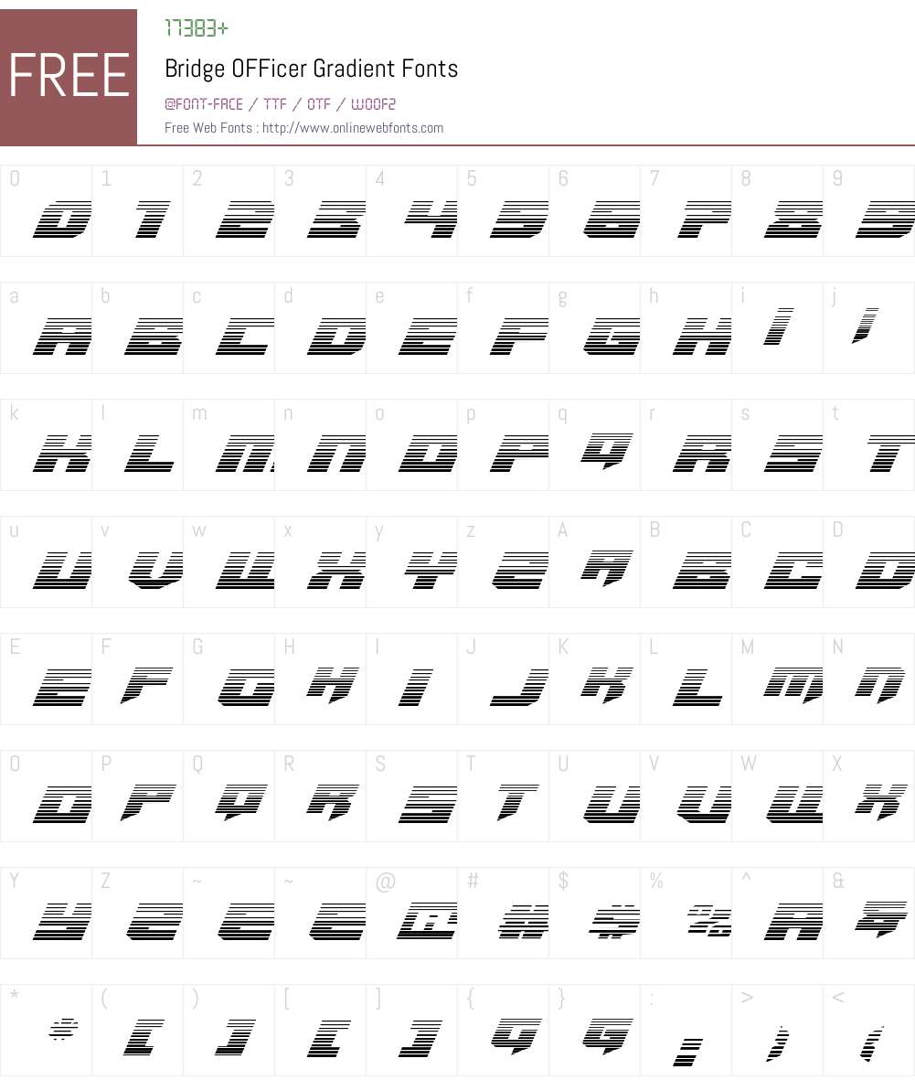 Bridge OFFicer Gradient 1.0; 2024 Fonts Free Download - OnlineWebFonts.COM