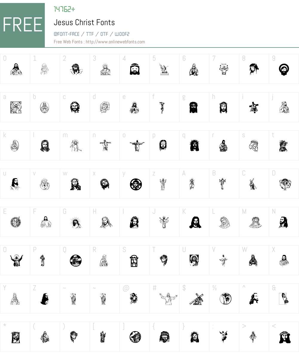 Jesus Christ 1.00 June 5, 2015, initial release Fonts Free Download ...