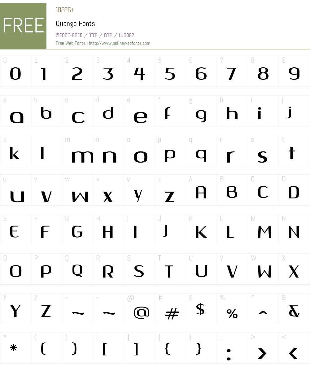 Quango 1.000 2015 initial release Fonts Free Download - OnlineWebFonts.COM
