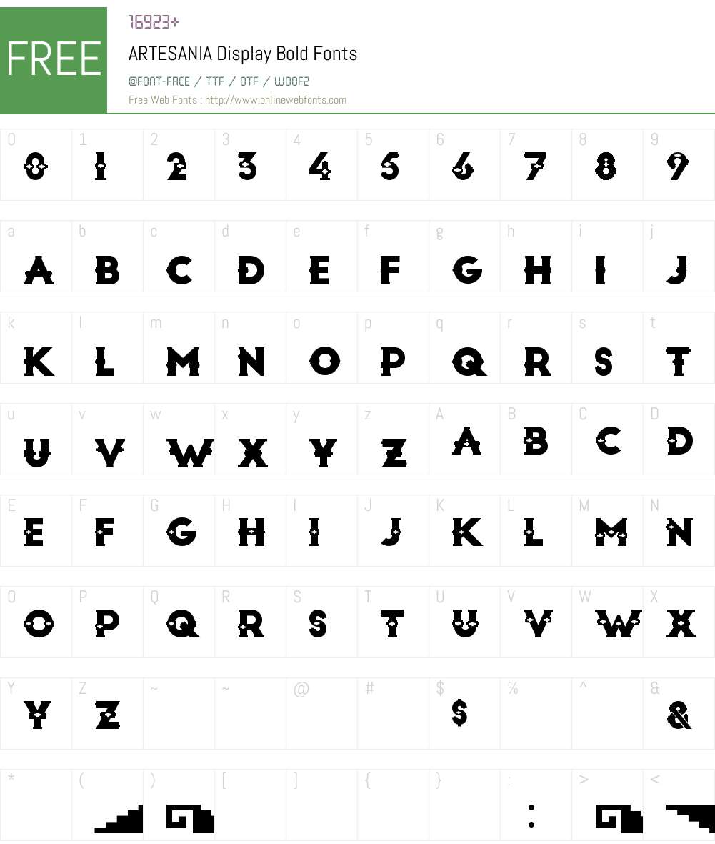 ARTESANIA Display Bold 1.40 August 7, 2016 Fonts Free Download ...