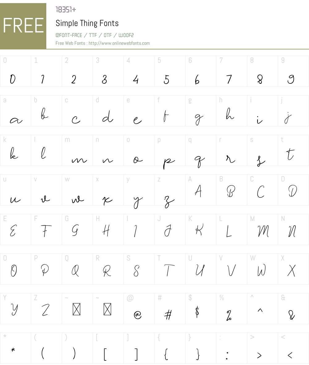 Simple Thing 1.001;Fontself Maker 3.5.4 Fonts Free Download ...