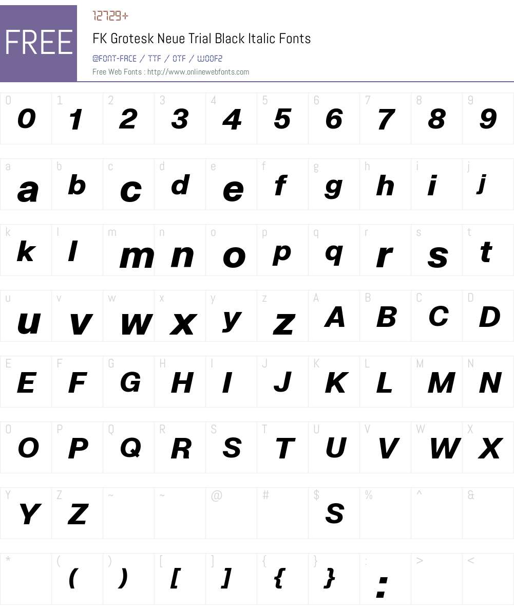 FK Grotesk Neue Trial Black It 1.106;hotconv 1.0.109;makeotfexe 2.5. ...