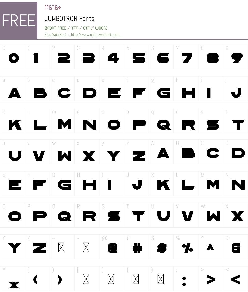 JUMBOTRON 1.005;Fontself Maker 3.5.8 Fonts Free Download ...