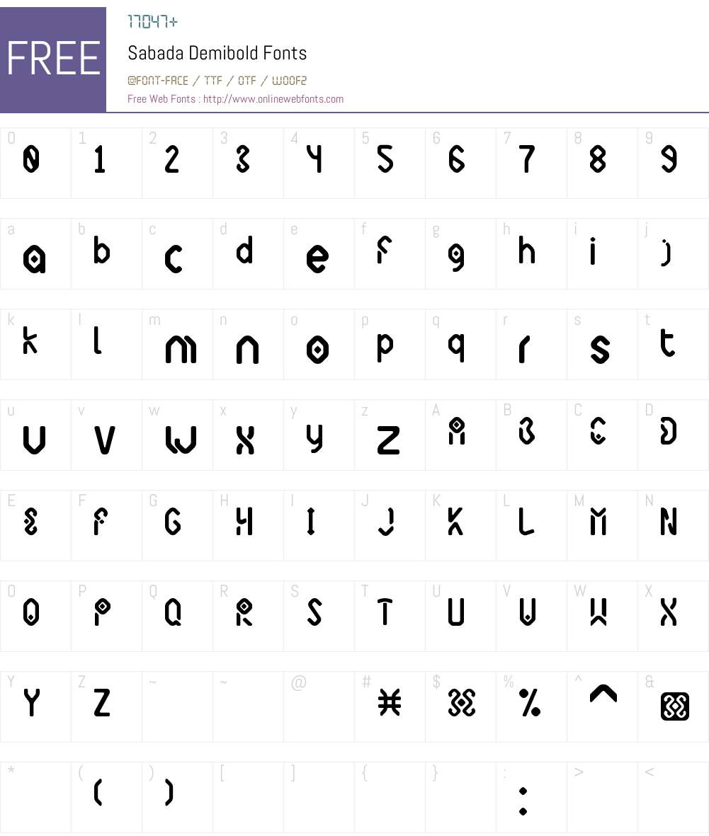 Sabada 1.001;Fontself Maker 1.1.0 Fonts Free Download - OnlineWebFonts.COM