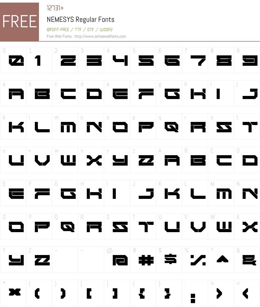 NEMESYS 1.000 Fonts Free Download - OnlineWebFonts.COM