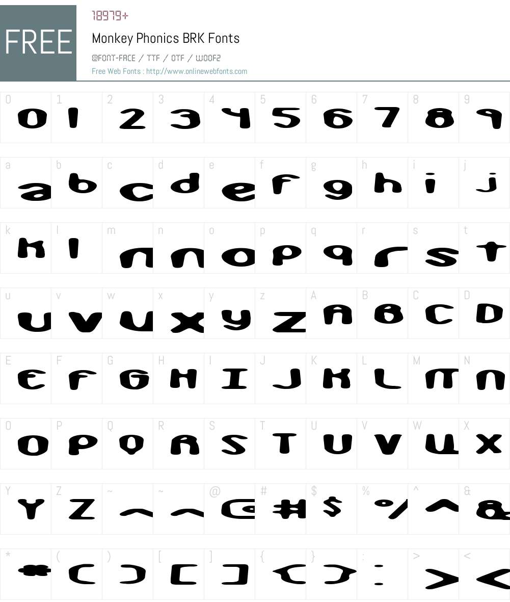 Monkey Phonics BRK V2 1.12 Fonts Free Download - OnlineWebFonts.COM