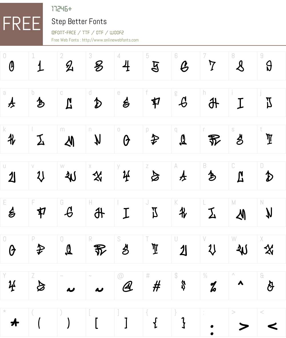 Step Better 1.002;Fontself Maker 3.5.7 Fonts Free Download - OnlineWebFonts.COM