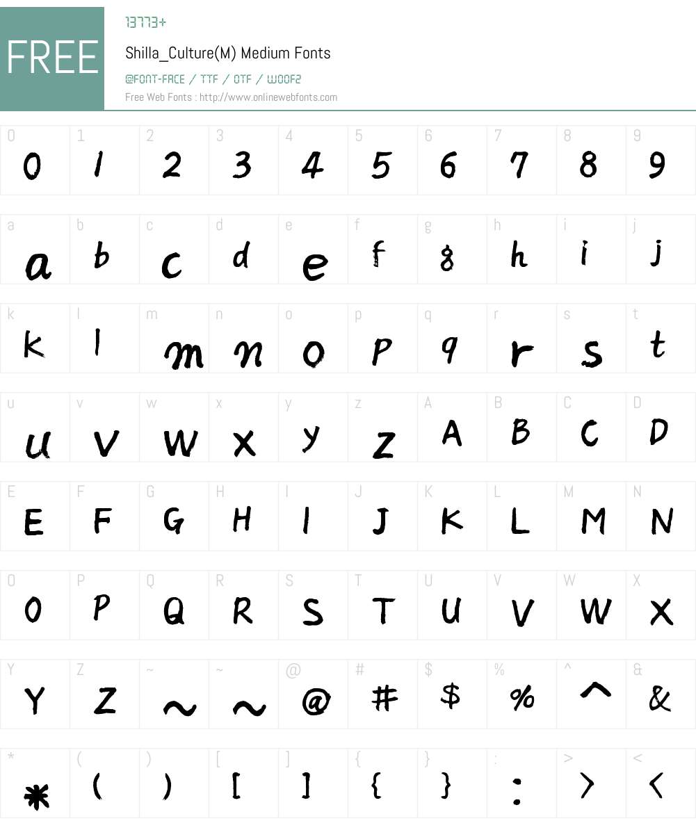 Shilla_Culture(M) 1.00 October 7, 2021, initial release Fonts Free ...