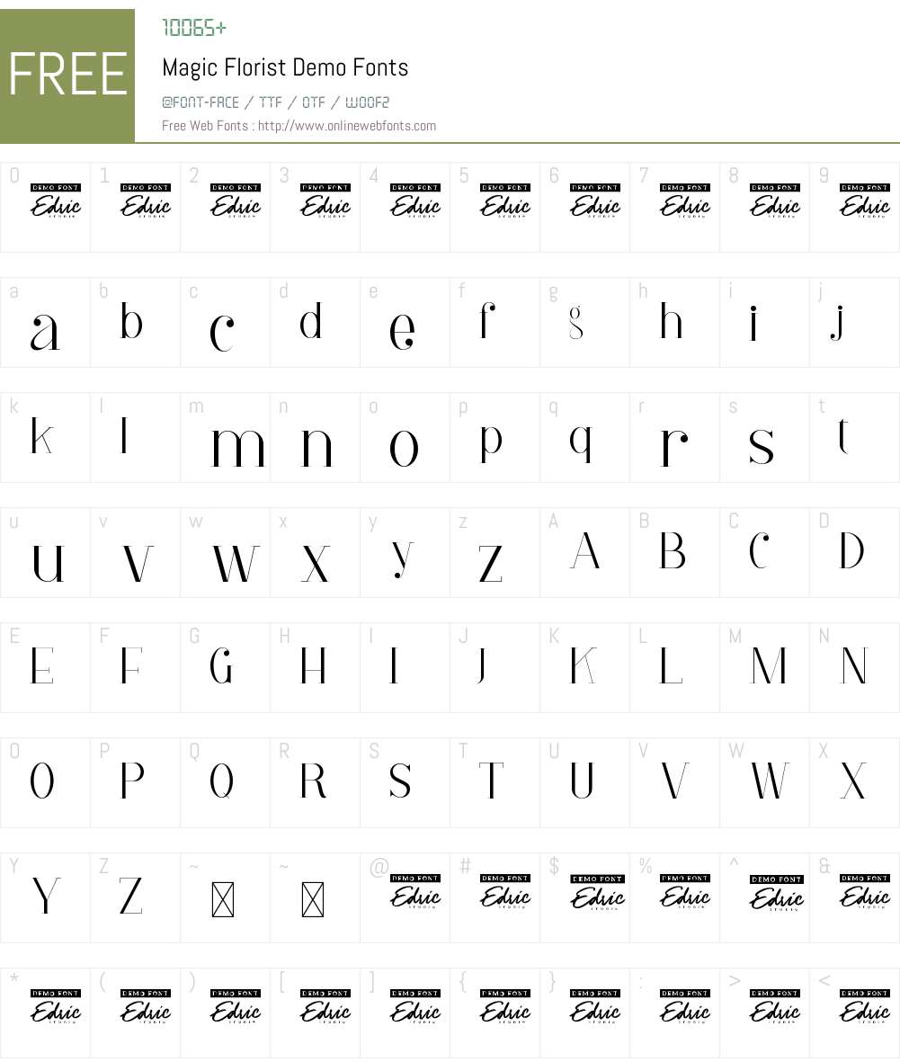 Magic Florist Demo 1.002;Fontself Maker 3.5.7 Fonts Free Download - OnlineWebFonts.COM