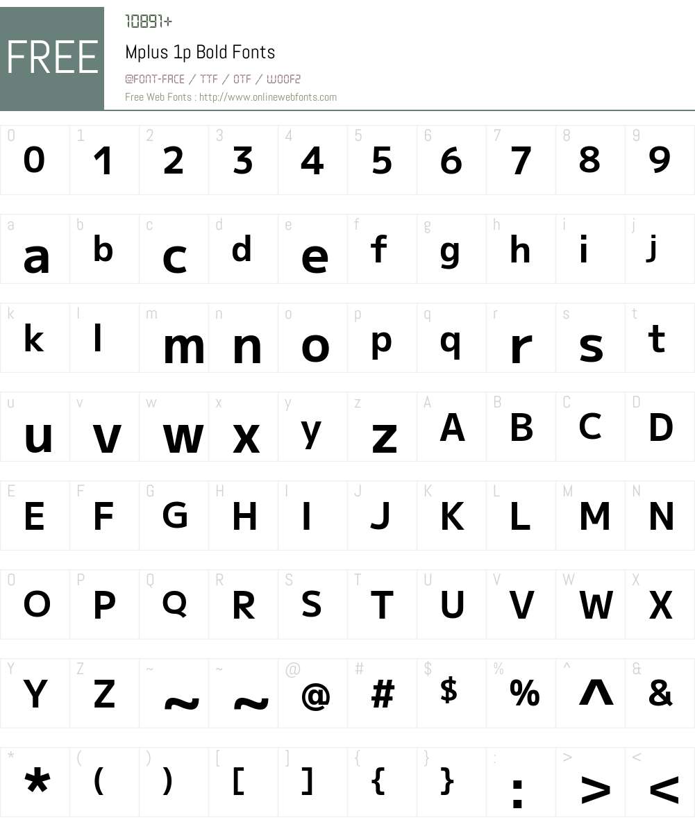 Mplus 1p 1.000 Fonts Free Download - OnlineWebFonts.COM
