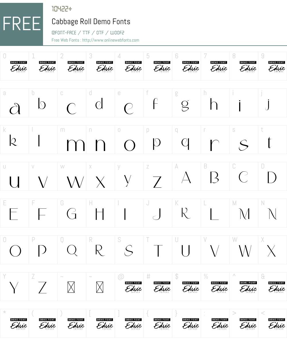 Cabbage Roll Demo 1.001;Fontself Maker 3.5.7 Fonts Free Download ...