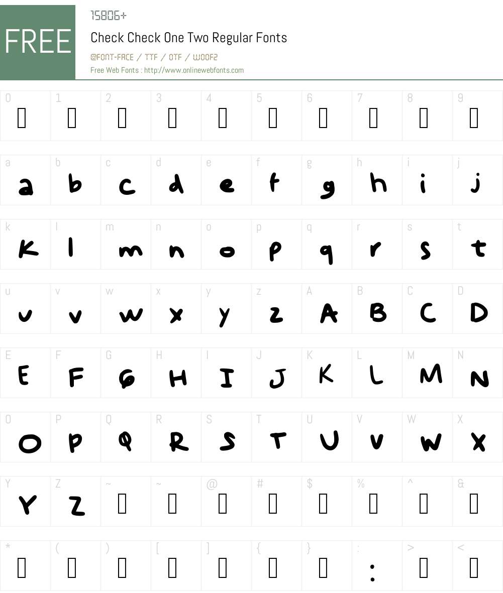 Check Check One Two 001.002 Fonts Free Download - OnlineWebFonts.COM