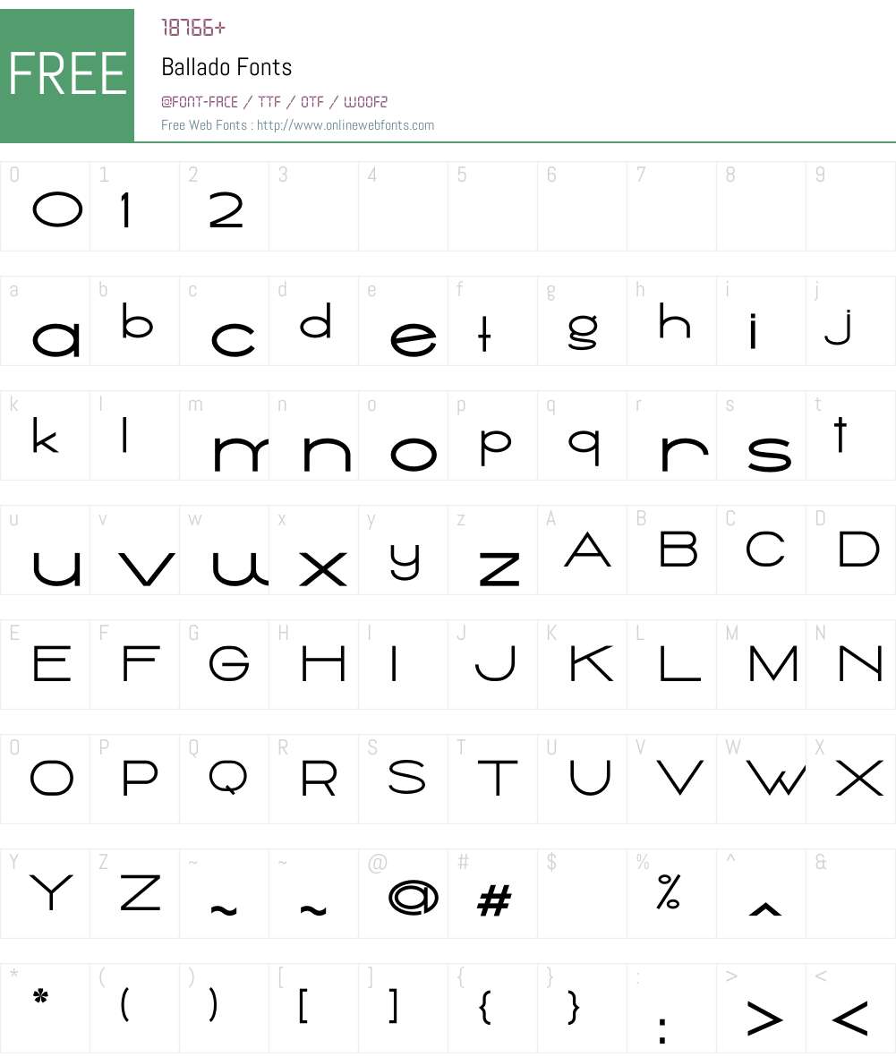 Ballado 1.00;December 2, 2019;FontCreator 11.5.0.2430 64-bit Fonts Free ...