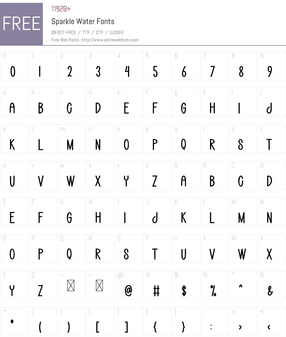 Sparkle Water 1.002;Fontself Maker 3.5.8 Fonts Free Download ...