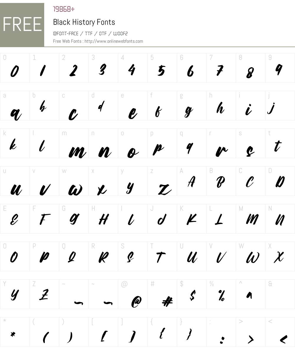 Black History 1.00;August 10, 2020;FontCreator 12.0.0.2567 64-bit Fonts ...