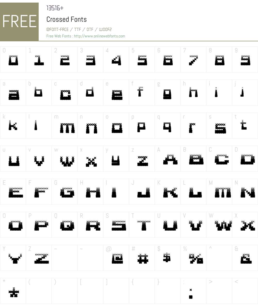 Crossed 1.000 Fonts Free Download - OnlineWebFonts.COM
