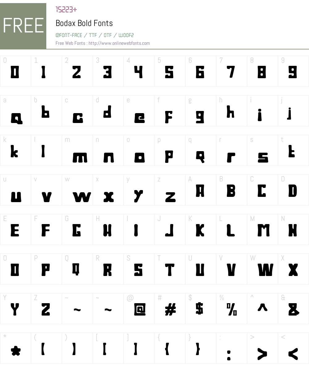 Bodax Bold 1.000 Fonts Free Download - OnlineWebFonts.COM