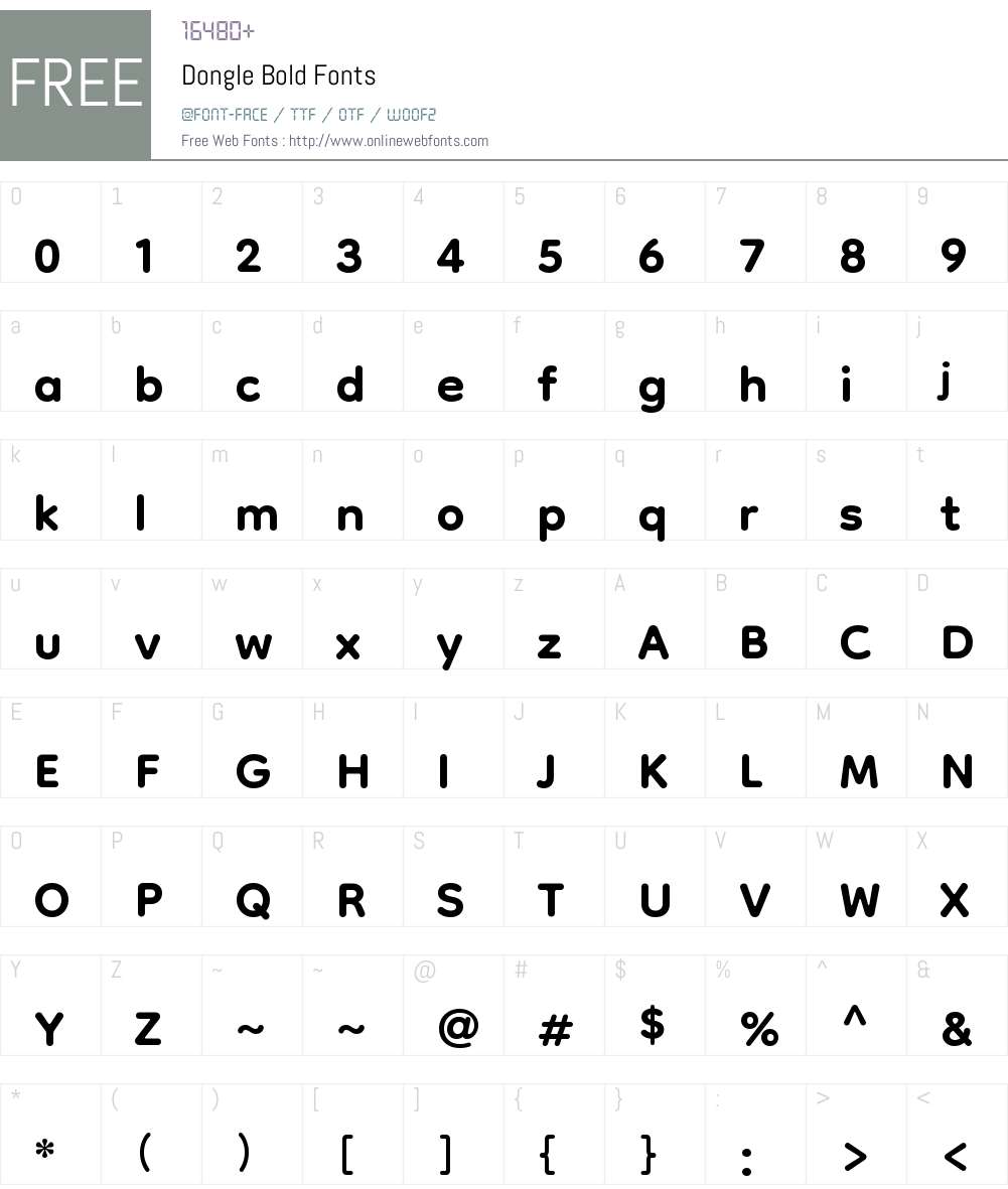 Dongle Bold 2.000 Fonts Free Download - OnlineWebFonts.COM