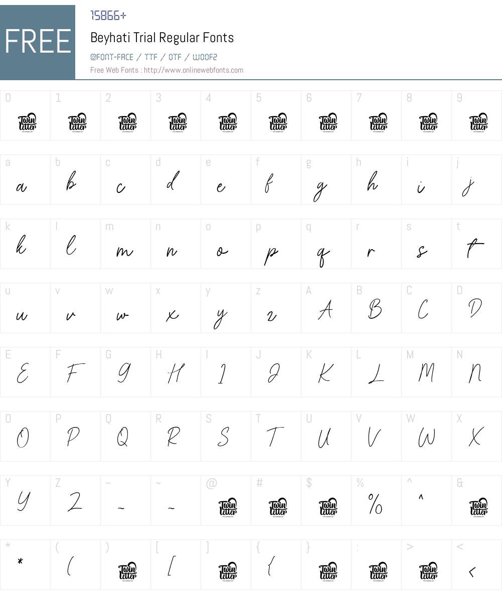 Beyhati Trial 1.000 Fonts Free Download - OnlineWebFonts.COM