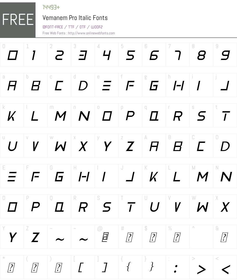 Vemanem Pro 1.000;December 29, 2022;FontCreator 14.0.0.2899 64-bit ...