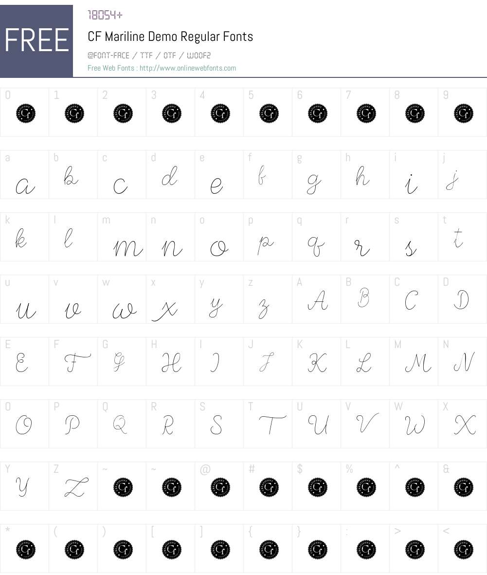 CF Mariline Demo 1.000 Fonts Free Download - OnlineWebFonts.COM