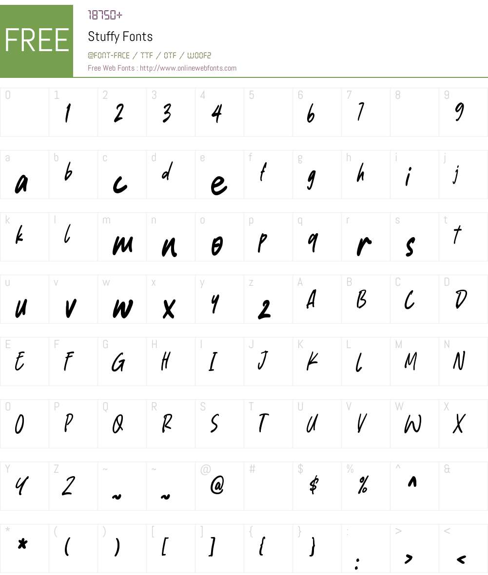 Stuffy 1.00;November 3, 2021;FontCreator 13.0.0.2683 64-bit Fonts Free ...