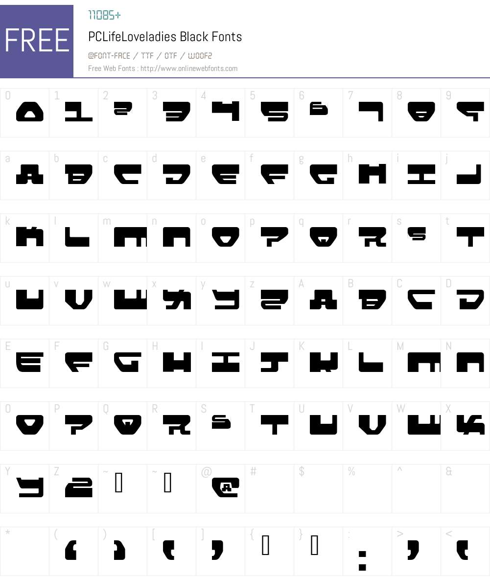 PCLifeLoveladies Black Macromedia Fontographer 4.1 30.11.2000 Fonts ...