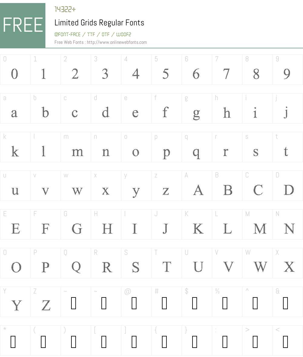 Limited Grids 001.000 Fonts Free Download - OnlineWebFonts.COM