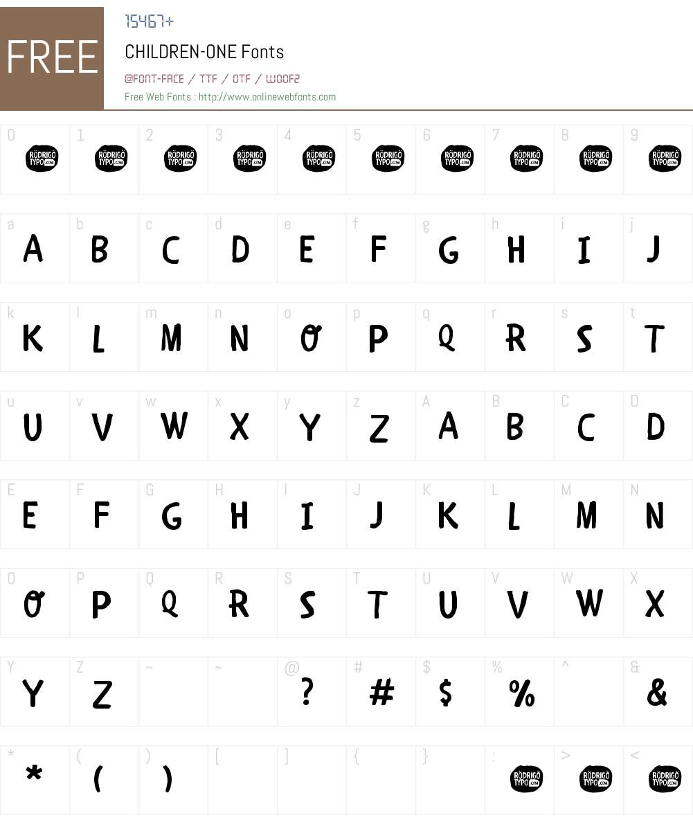 CHILDREN-ONE 001.001 Fonts Free Download - OnlineWebFonts.COM