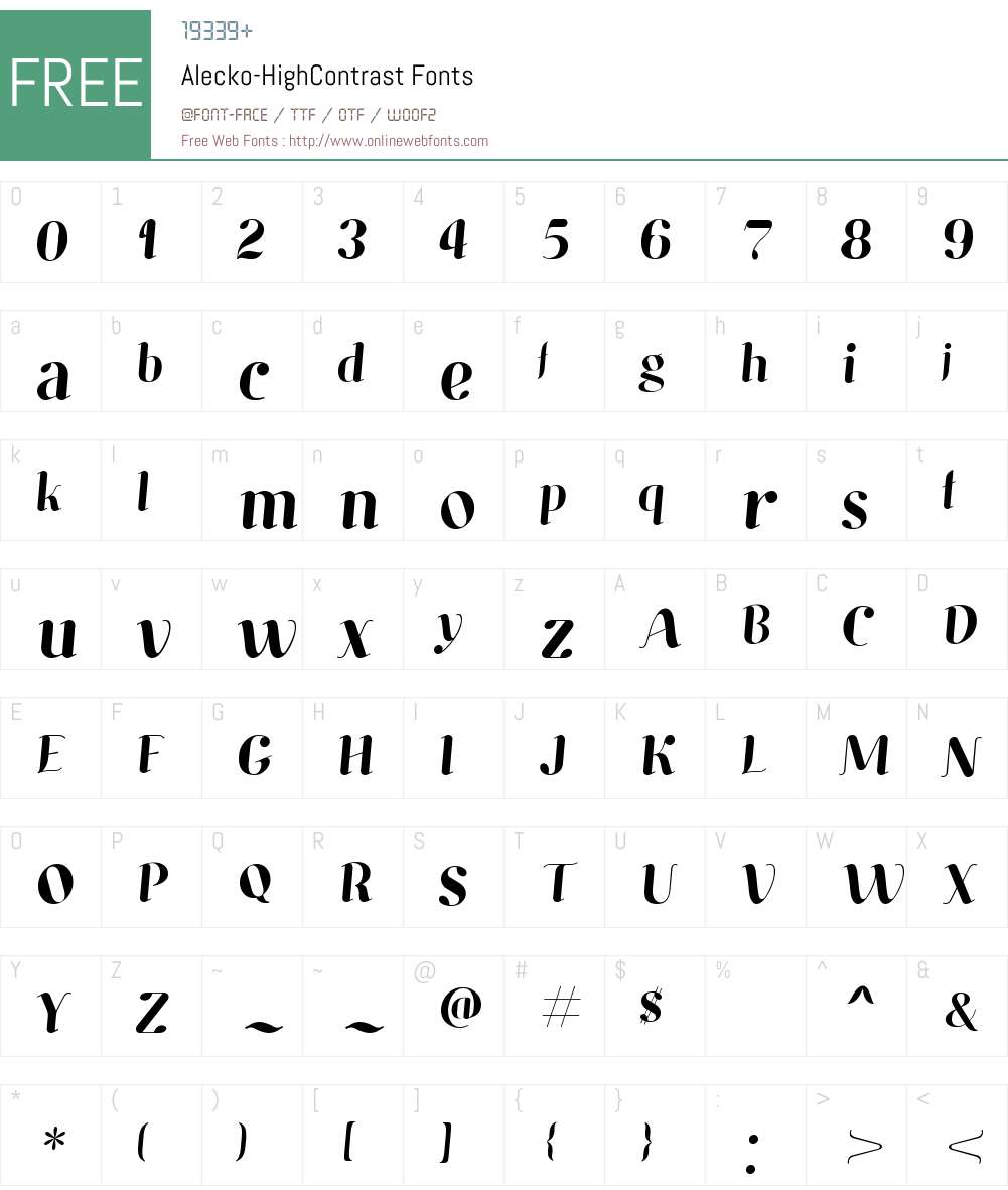 Alecko-HighContrast 001.000;com.myfonts.easy.boris-marinov.alecko.high ...