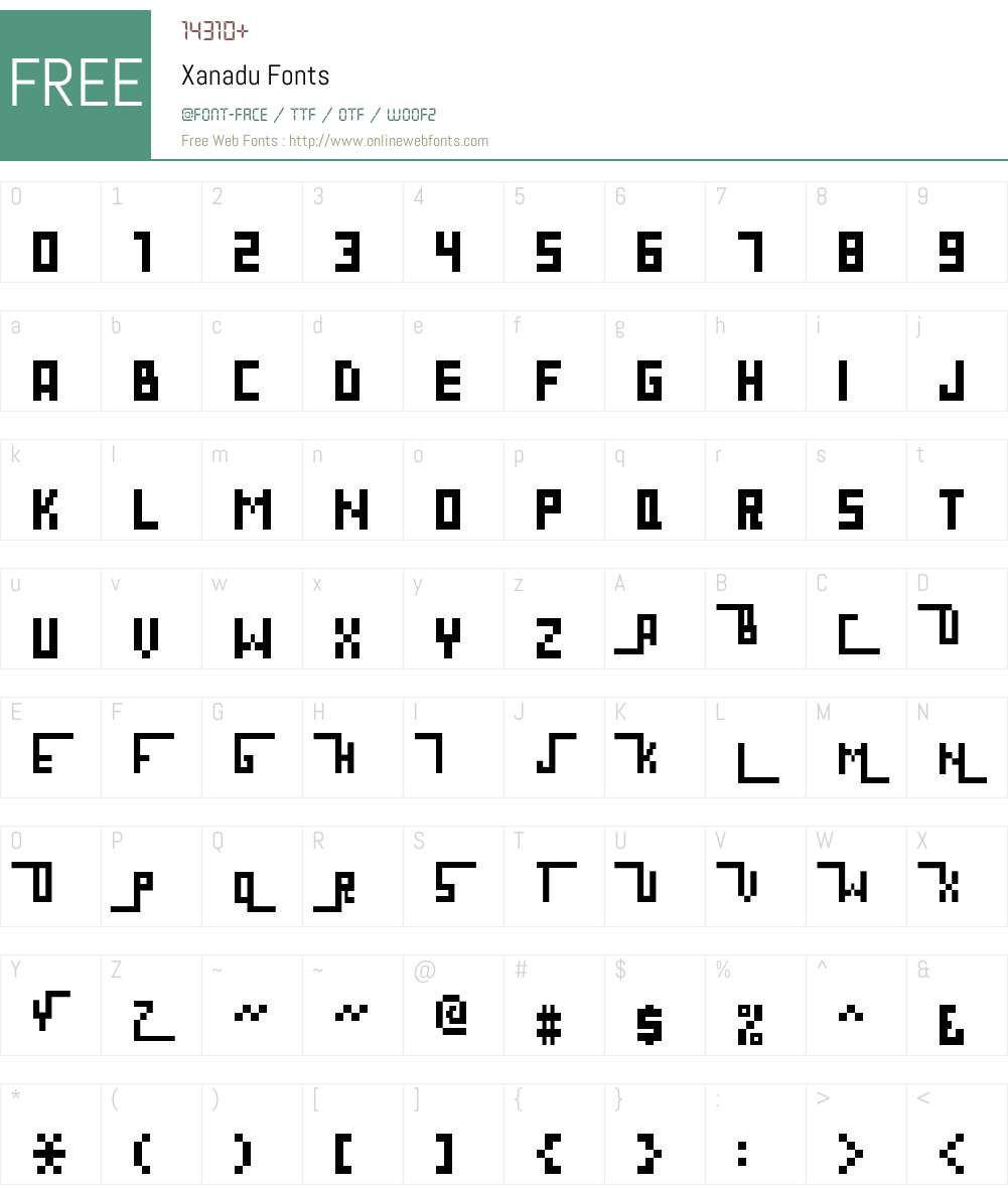 Xanadu V2 Macromedia Fontographer 4.1J 5/16/02 Fonts Free Download ...