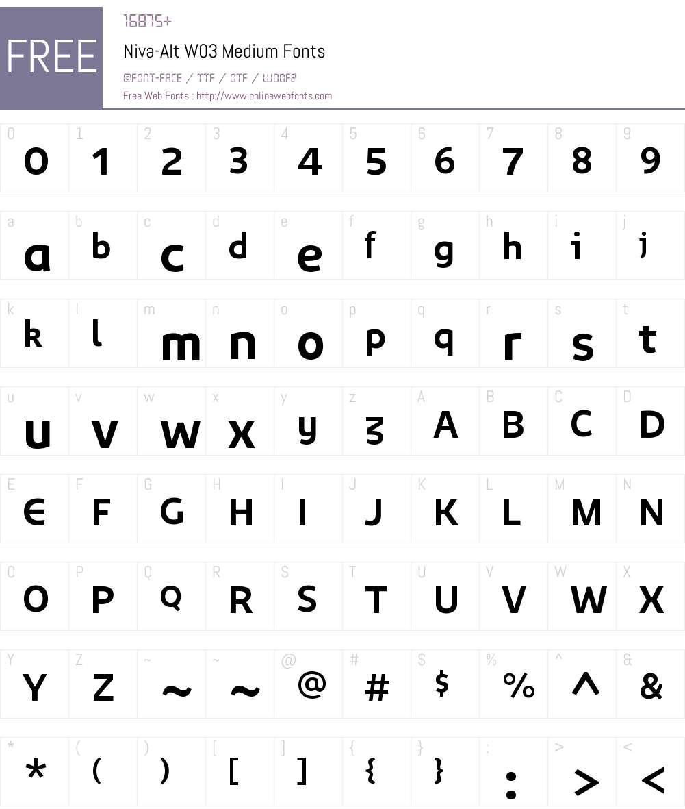 Niva-AltW03-Medium 3.37 Fonts Free Download - OnlineWebFonts.COM