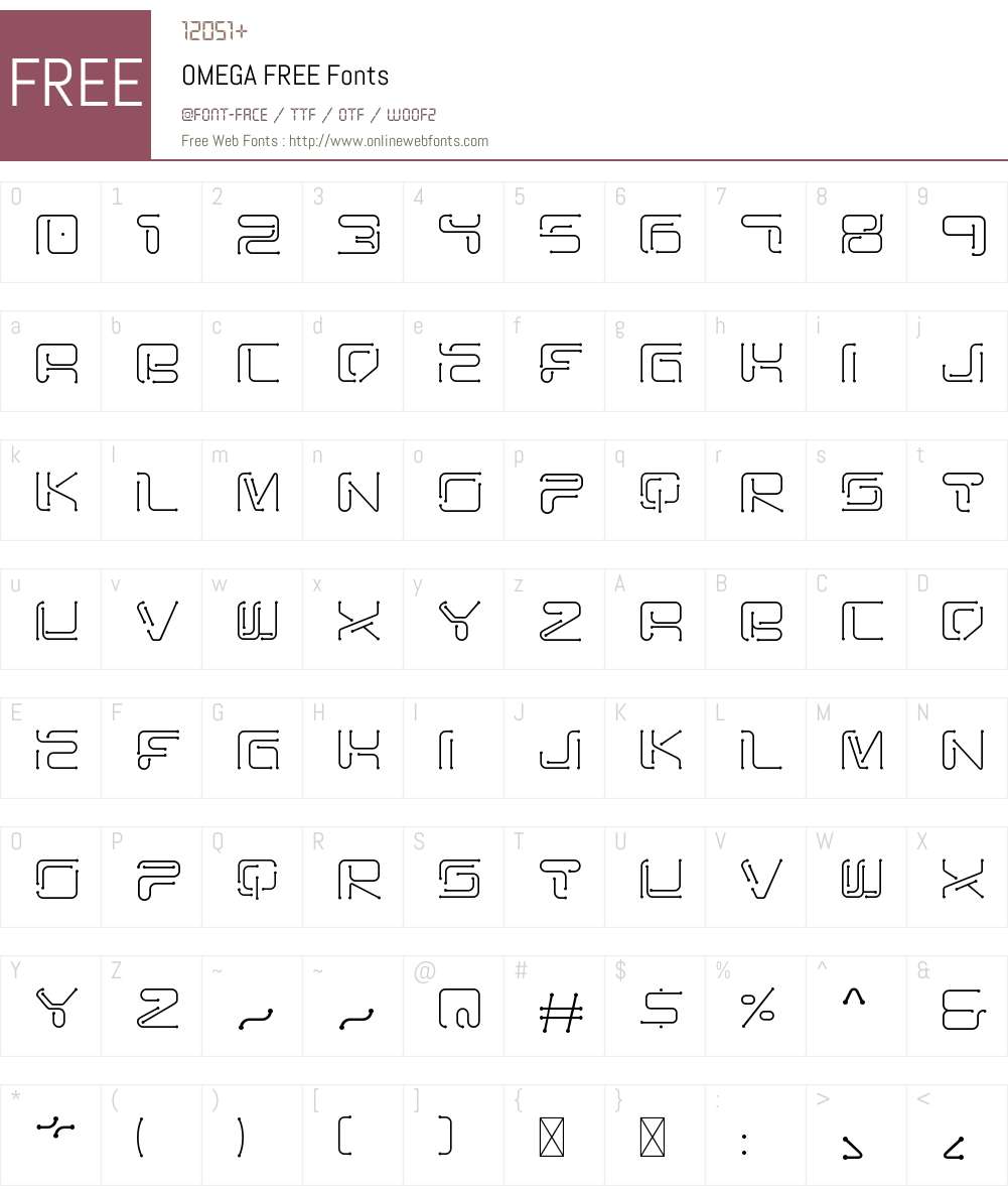 OMEGA FREE 1.003;Fontself Maker 3.5.7 Fonts Free Download - OnlineWebFonts.COM