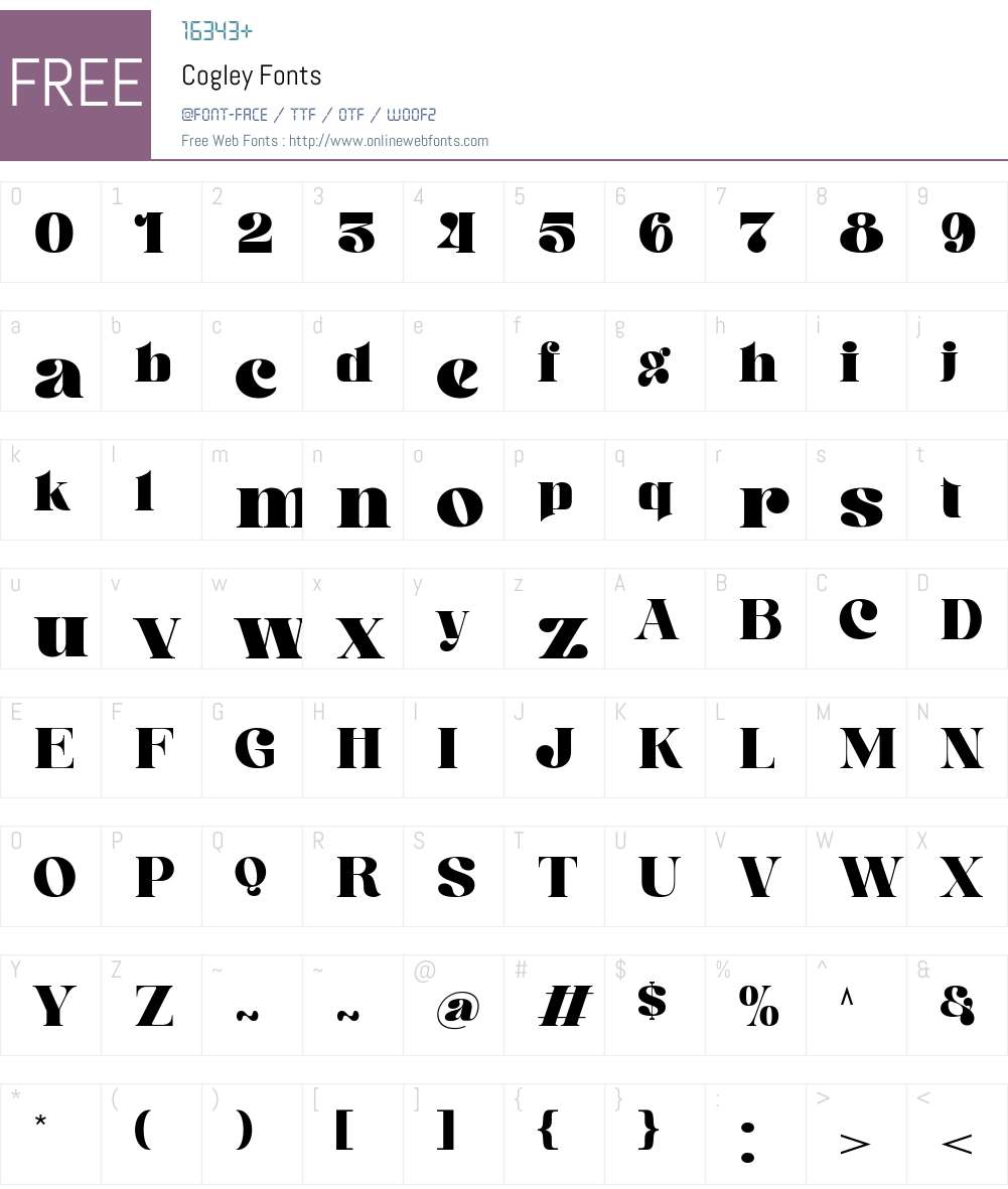 Cogley 1.00;October 25, 2023 Fonts Free Download - OnlineWebFonts.COM