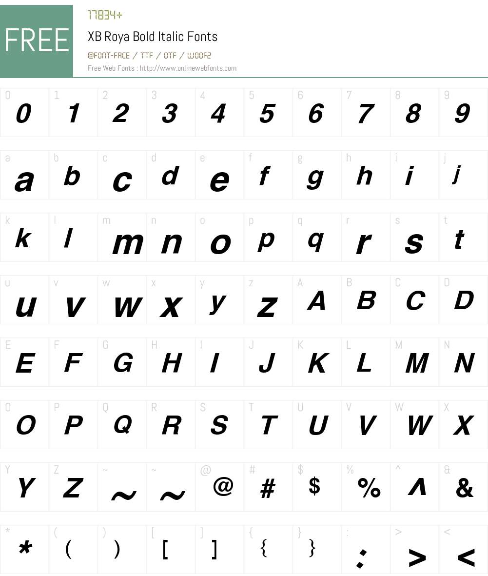XB Roya Bold Italic 6.001 2008 Fonts Free Download - OnlineWebFonts.COM