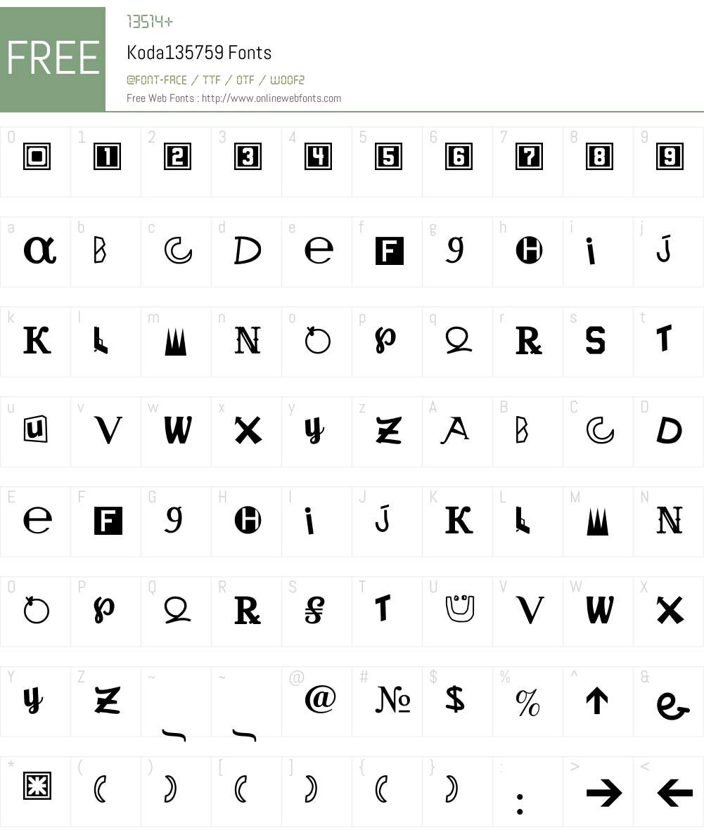 Koda135759 001.000 Fonts Free Download - OnlineWebFonts.COM