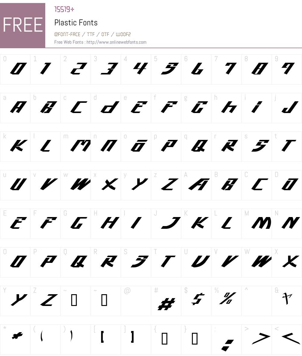 Plastic V1 Altsys Fontographer 4.0.4 9/22/97 Fonts Free Download ...