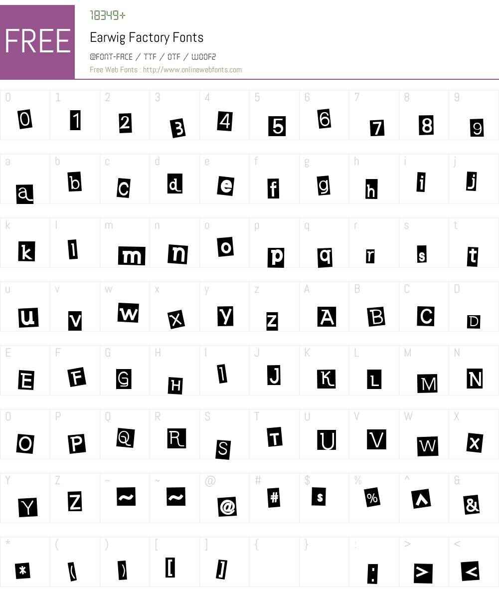 Earwig Factory V3 Macromedia Fontographer 4.1 7/14/98 Fonts Free ...