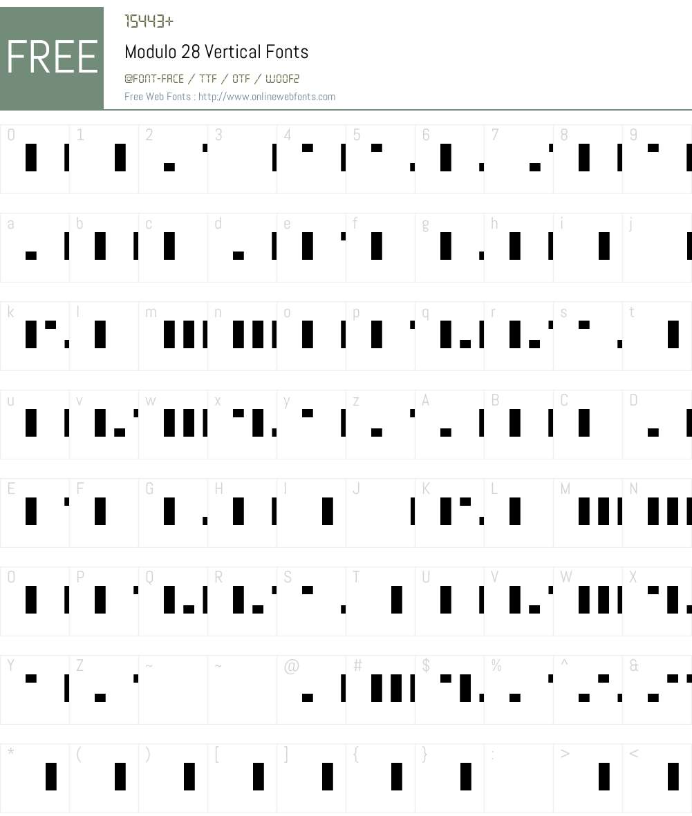 Modulo 28 Vertical 1.000;PS 001.000;hotconv 1.0.70;makeotf.lib2.5.58329 ...