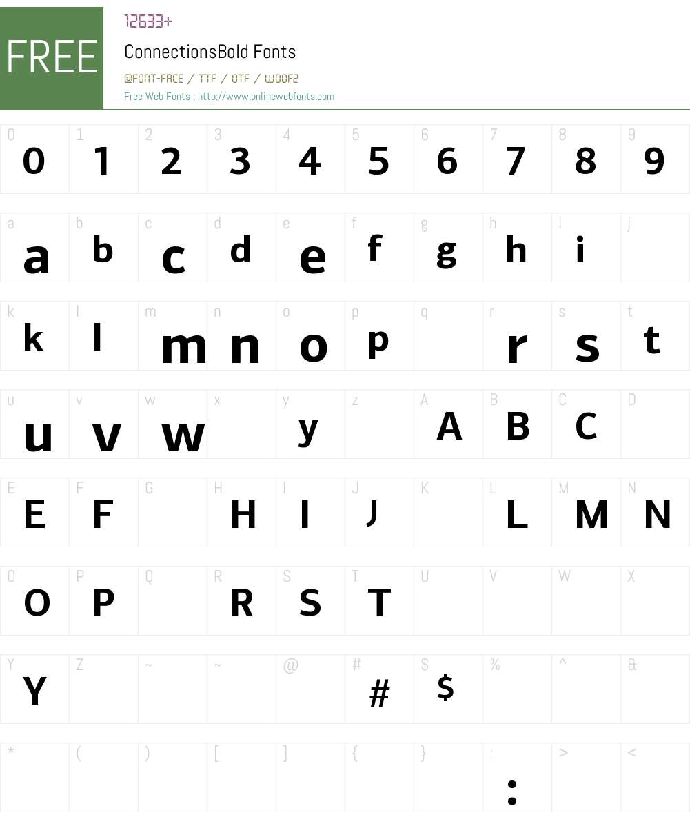 ConnectionsBold 001.001 Fonts Free Download - OnlineWebFonts.COM