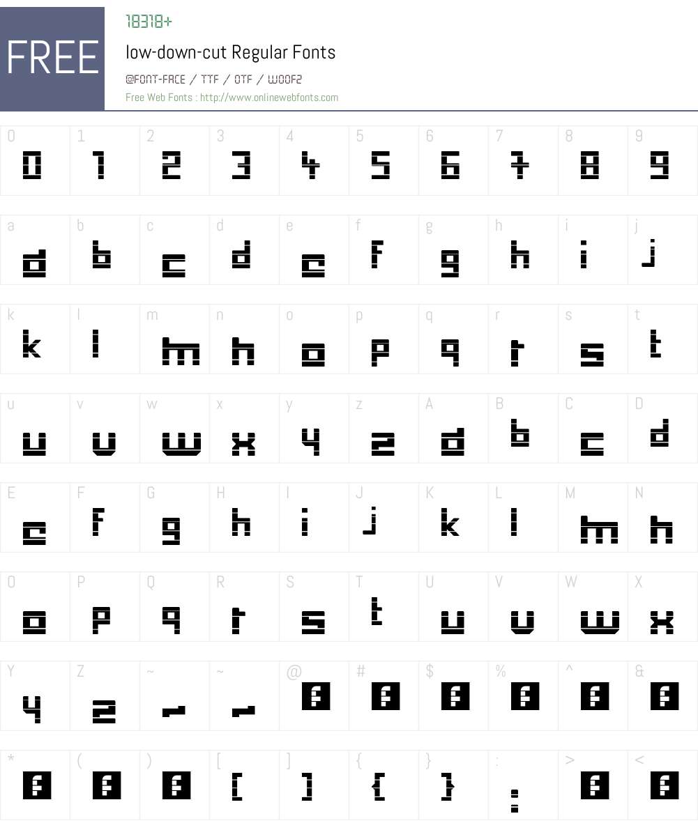 low-down-cut Regular 1.0 Fonts Free Download - OnlineWebFonts.COM