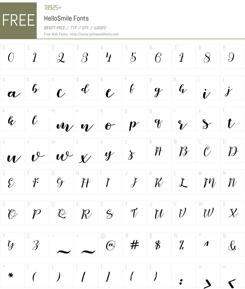 Hello Smile 1.000 Fonts Free Download - OnlineWebFonts.COM