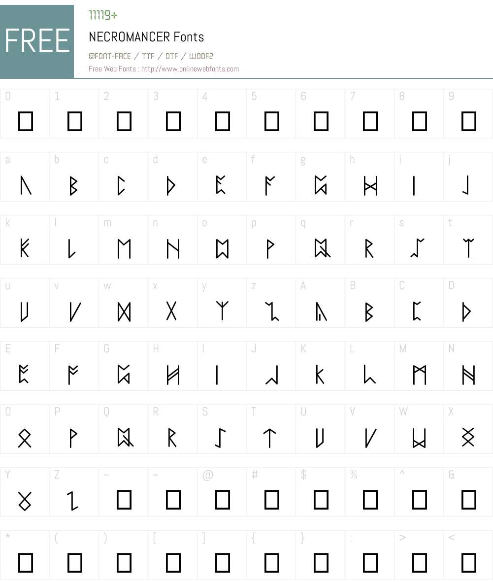 NECROMANCER 001.000 Fonts Free Download - OnlineWebFonts.COM