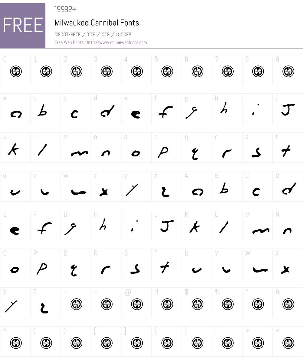 Milwaukee Cannibal 1.00;March 6, 2020;FontCreator 11.5.0.2430 32-bit ...
