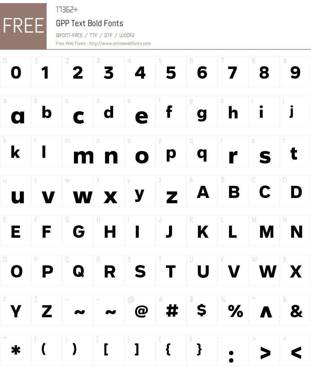GPP Text Bold 1.000 Fonts Free Download - OnlineWebFonts.COM