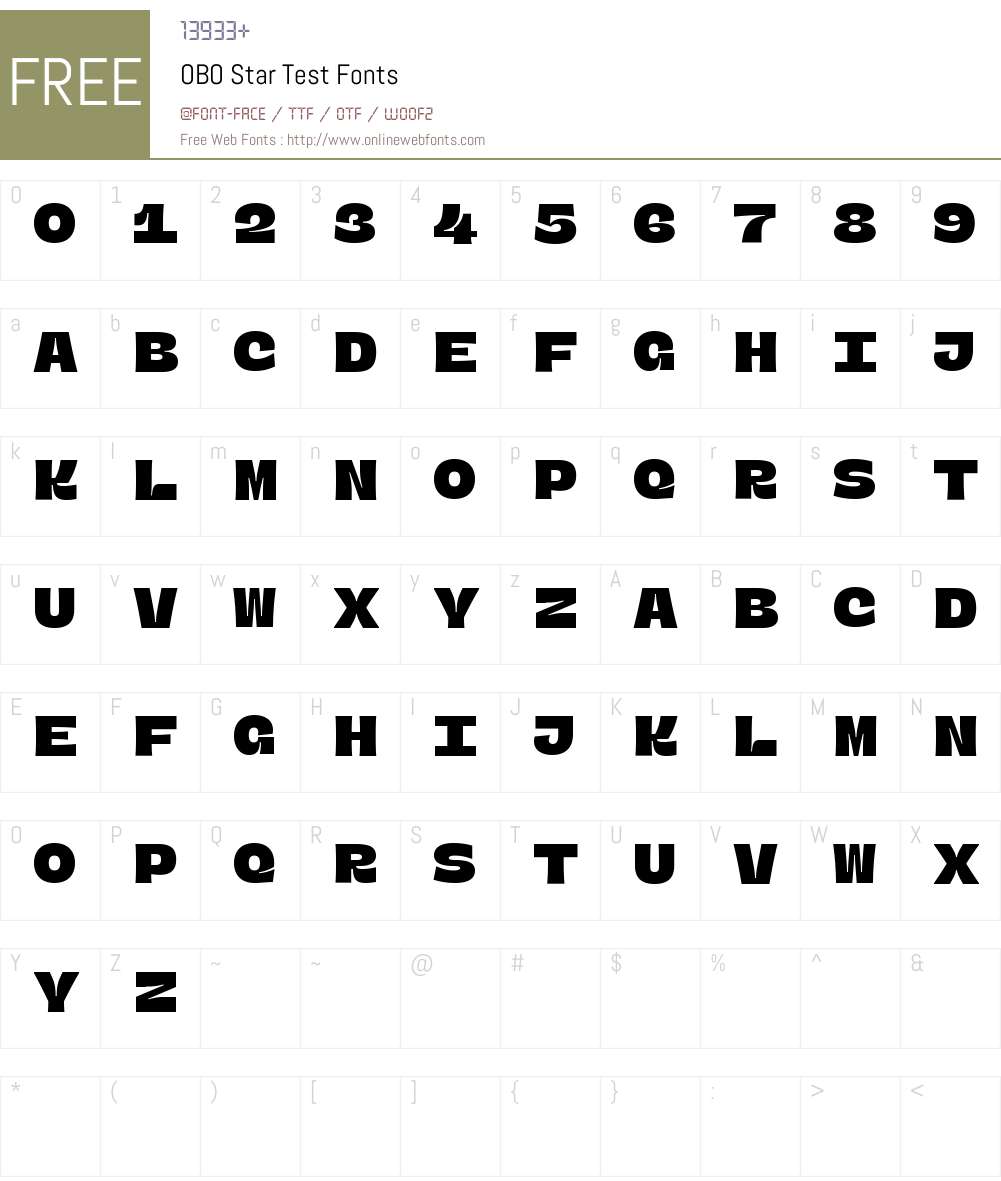 OBO Star Test 1.000;FEAKit 1.0 Fonts Free Download - OnlineWebFonts.COM